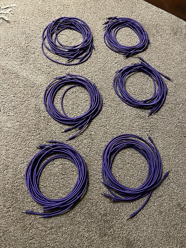 Polar Noise 5’ Braided eurorack patch cables Purple | Reverb