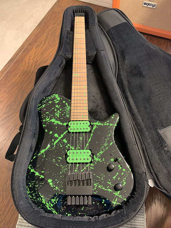 Kiesel Zeus 2019 Black w/ Green Splatter | Reverb