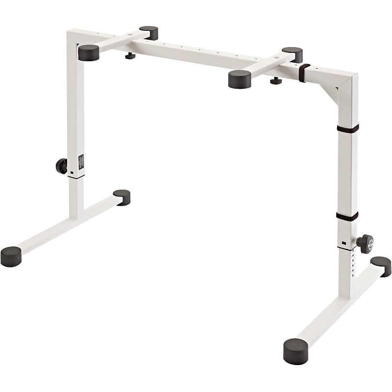 K&M Omega Table-Style Keyboard Stand, White, with 2nd Tier | Reverb