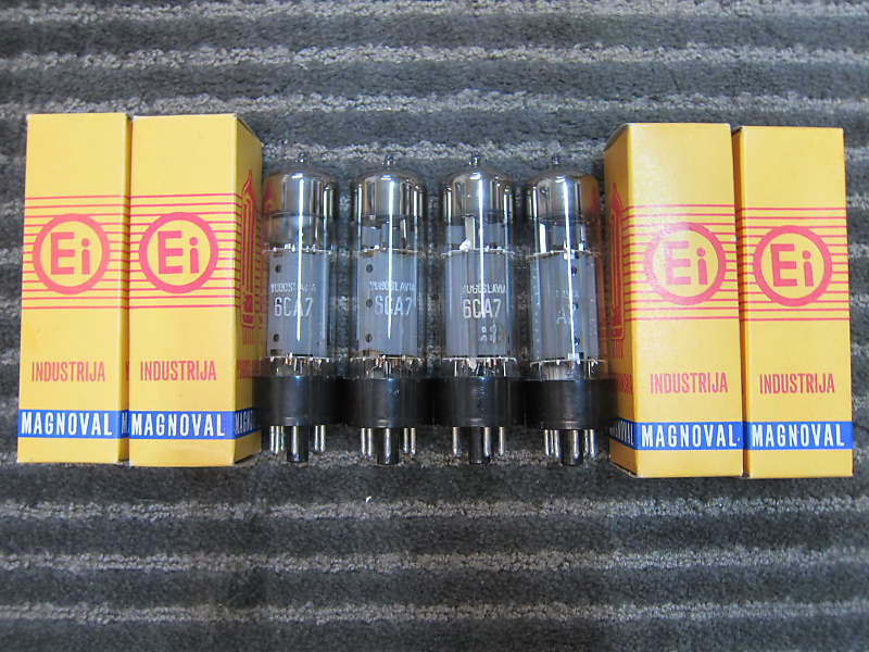 4 NOS Vintage EI Magnoval EL34 Power Tubes, Matched, | Reverb