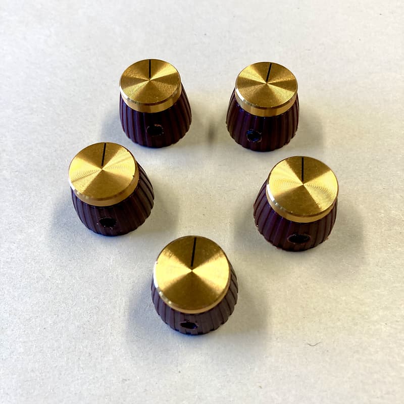 Like Marshall JCM Knobs - Gold on Brown | Reverb