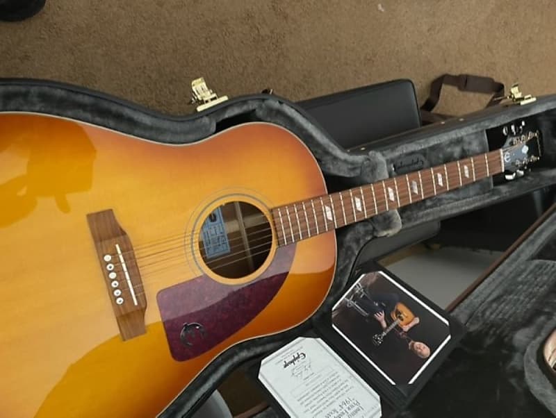 Epiphone Texan Peter Frampton Signature Model 2018 - Sunburst | Reverb