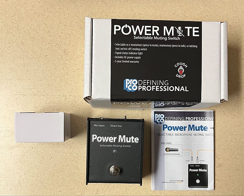 ProCo Power Mute Active Microphone Muting Pedal 2024 | Reverb