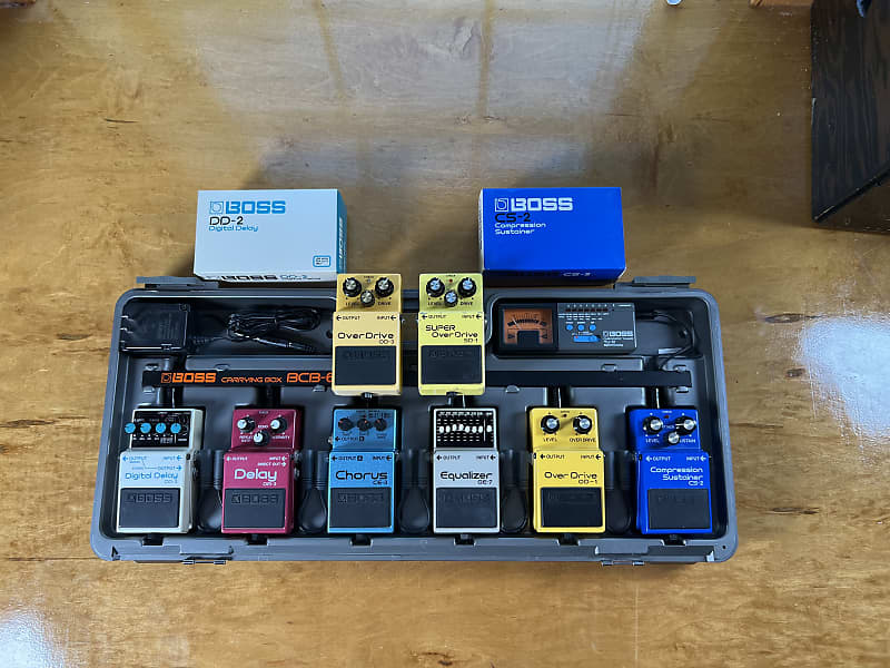 Vintage 1980's Boss BCB-6 Pedal Board with extra Overdrives | Reverb