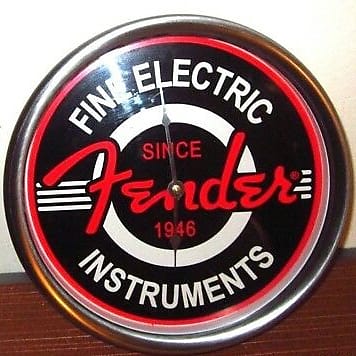 Fender Fine Musical Instruments Wall Clock | Reverb Australia