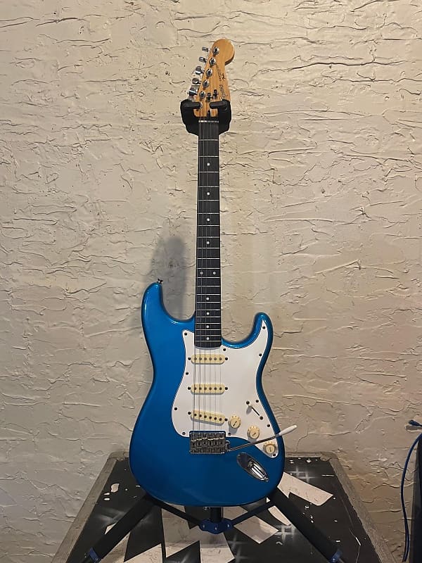 Squier MIK Strat Blue Silver serial | Reverb