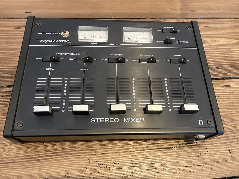 Realistic Stereo Mixer (Battery powered) Vintage Black | Reverb