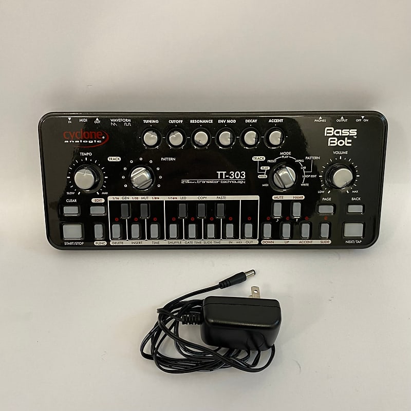 Cyclone Analogic Bass Bot TT-303 V2 with Case and Decksaver | Reverb