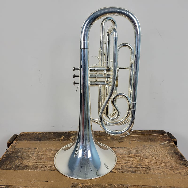 DEG Dynasty M566 Marching Bb Trombone Silver With Case | Reverb