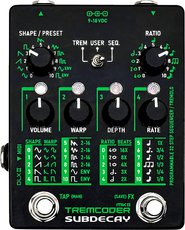 Subdecay TremCoder MKII Tremolo Effects Pedal | Reverb