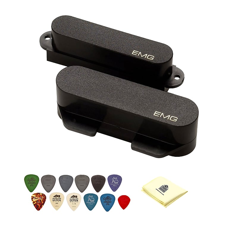 EMG T Set Tele Active Pickup - Black with Dunlop 12 Pick | Reverb