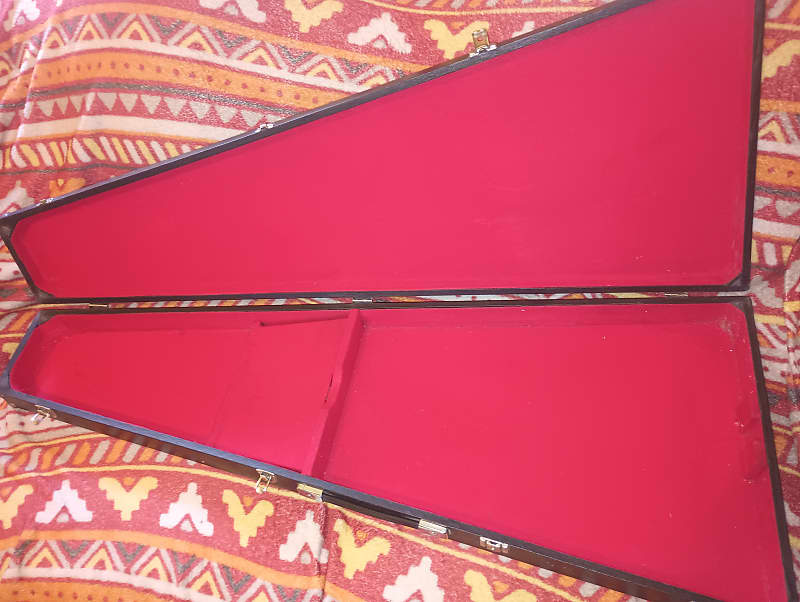 ELECTRIC GUITAR CASE VINTAGE 1960's TRIANGLE SHAPE RED | Reverb