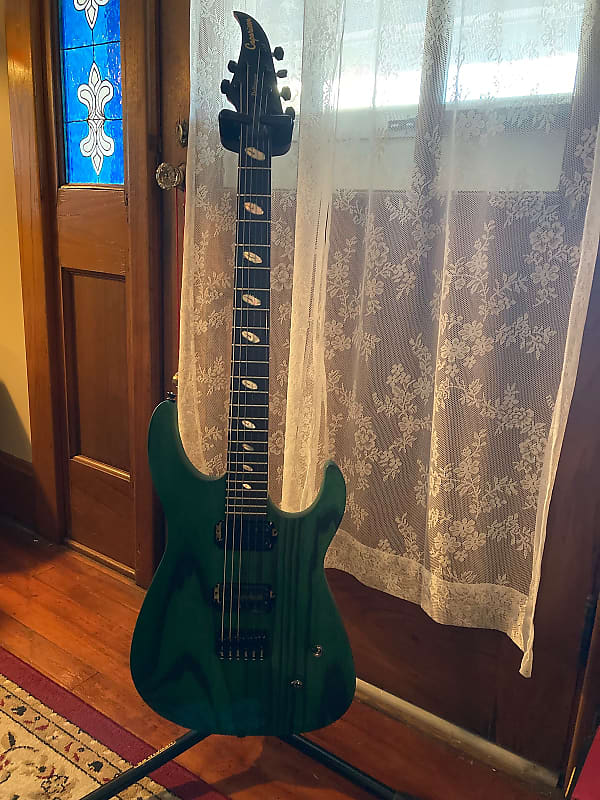 Caparison Dellinger II FX-AM Dark Green Matt | Reverb