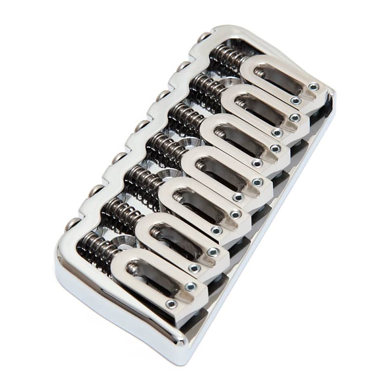 Hipshot 7 String Multi-Scale Fixed Bridge (Chrome, 18°) | Reverb