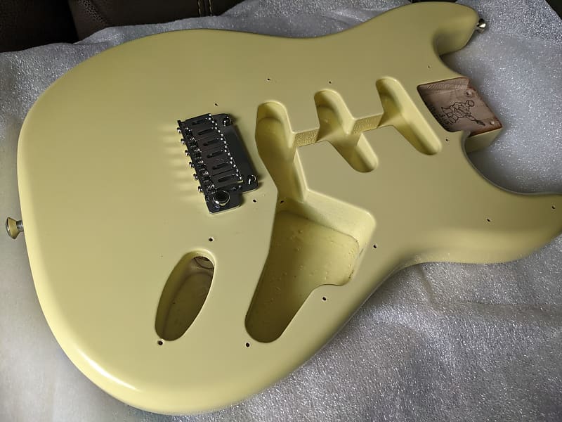 New Warmoth Stratocaster Body 2019 Light Yellow Banana | Reverb