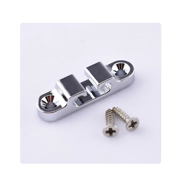 Bass 2 String Chrome Retainer for Bass Guitar Straight Mount | Reverb