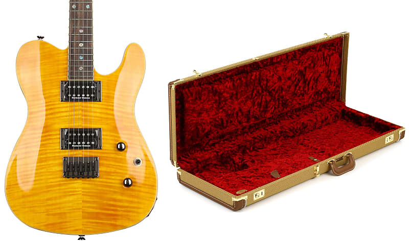 Fender Special Edition Custom Telecaster FMT HH - Amber | Reverb