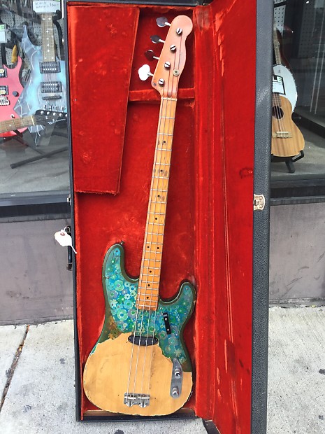 fender blue floral telecaster bass 1968 blue floral | Reverb