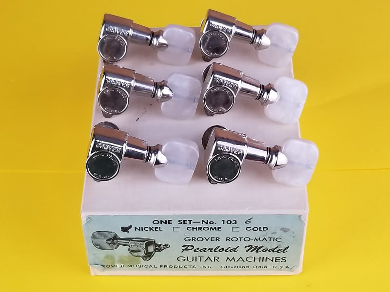 1960s Grover Roto-Matic Pearloid Tuners - 6 In Line - | Reverb