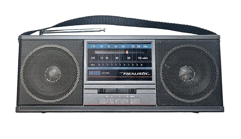 Realistic 12-722 Stereo-Mate Radio 1988 - 1993 - Matte Black | Reverb