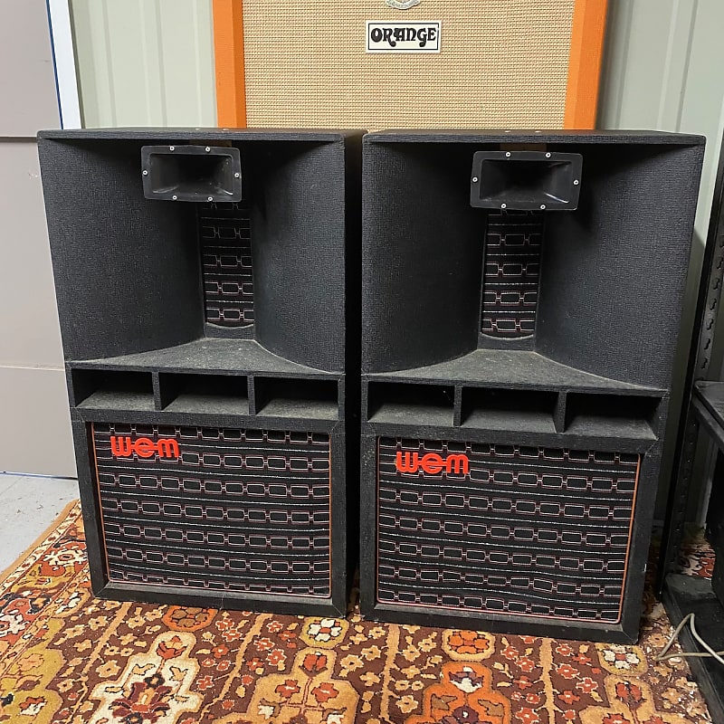 Vintage 1970s WEM Watkins Intruder Reflex Bins Pair Cabinets | Reverb