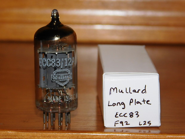 Mullard Long Plate ECC83 12AX7 F92 Amplitrex Tested 1959 | Reverb