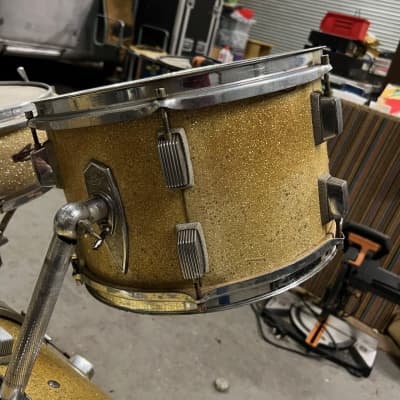 Vintage 1960s Trixon Luxus Gold Sparkle 20/16/13 Drum Kit | Reverb UK