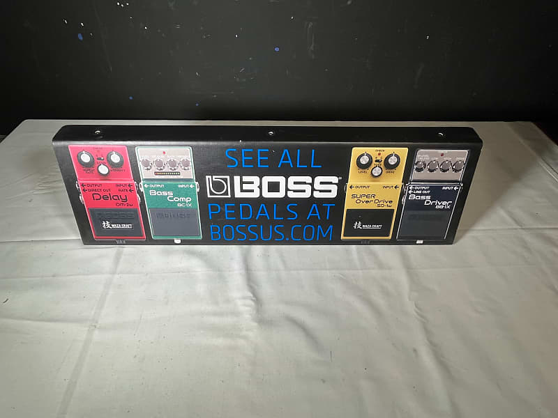 Boss Effects Pedal Retail Sign from pedal board display | Reverb