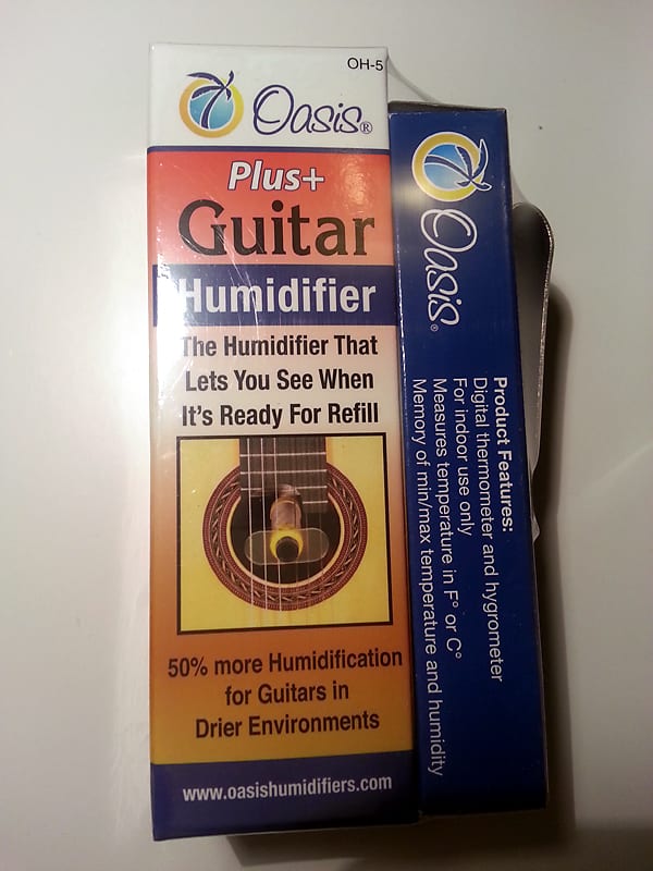 Oasis OH5 Guitar Plus Humidifier/OH2 Hygrometer Bundle Pack | Reverb
