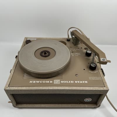 Newcomb Solid State portable suitcase record player EDT-15C | Reverb