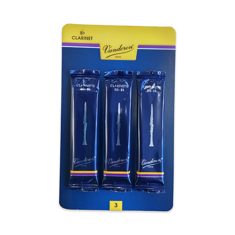 Vandoren CR103 Traditional Bb Clarinet Reeds - Strength 3 | Reverb