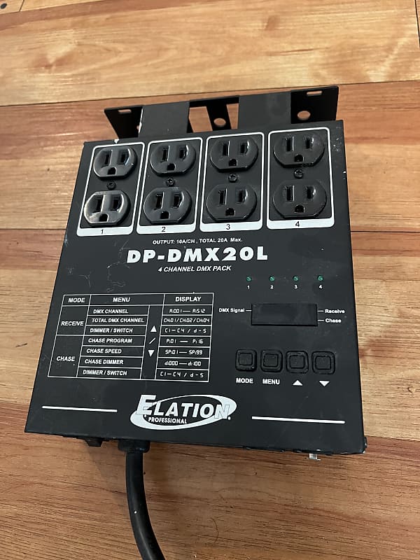 Elation DP-DMX20L 4-Channel DMX Dimmer/Switch Pack (4 | Reverb