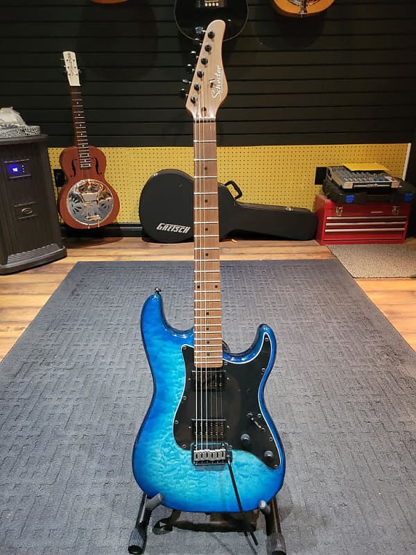 SCHECTER TRADITIONAL PRO - TRANSPARENT BLUE BURST | Reverb