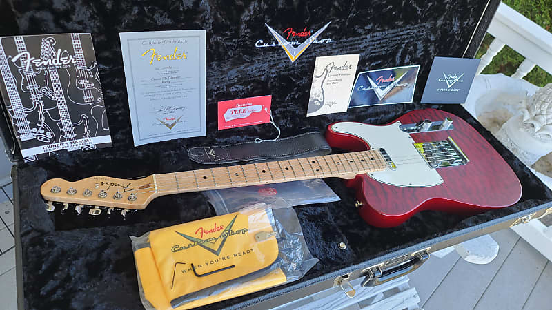 Fender Custom Deluxe Tele.Custom Shop USA 2014 Satin Red | Reverb