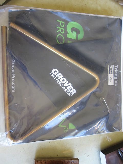 Grover 8" Pro Bronze Triangle w/Bag TR-B-8 NOS | Reverb