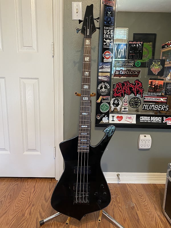 Ibanez Iceman bass icb300exbk with new hard shell case | Reverb