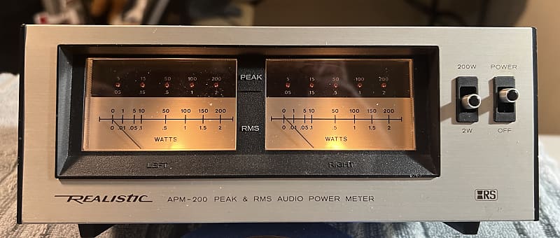 Realistic APM-200 Peak & RMS Audio Power Meter 1970's - Black | Reverb