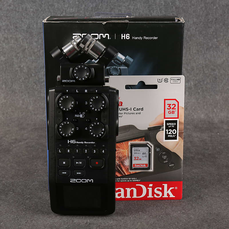 Zoom H6 Handy Recorder - Black - Boxed - 2nd Hand | Reverb