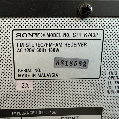 Sony STR-K740P Receiver HiFi Stereo 5.1 Channel Home Theater | Reverb