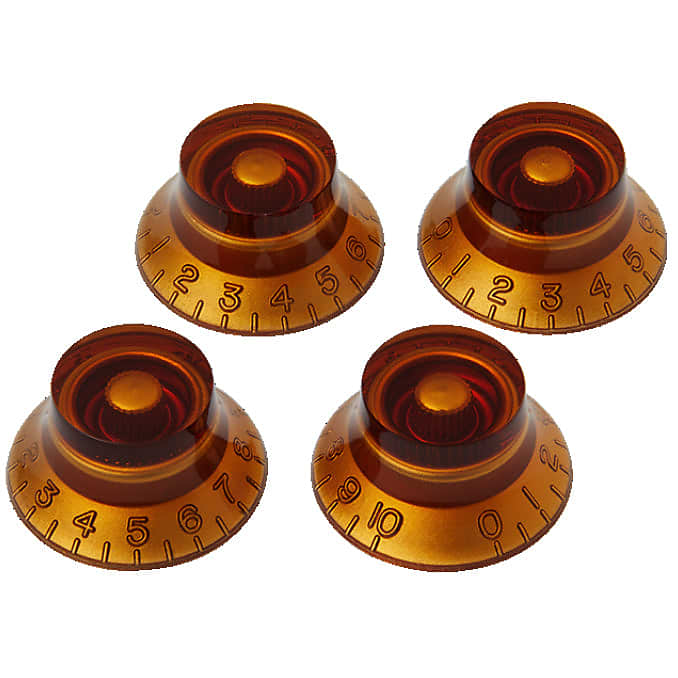 Gibson Top Hat Knobs, Vintage Amber - 4-pack | Reverb