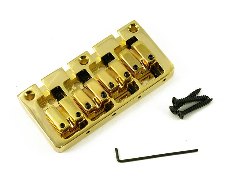 4-String Bass Bridge, 3-Hole Mount, #TLB4SGD - GOLD | Reverb