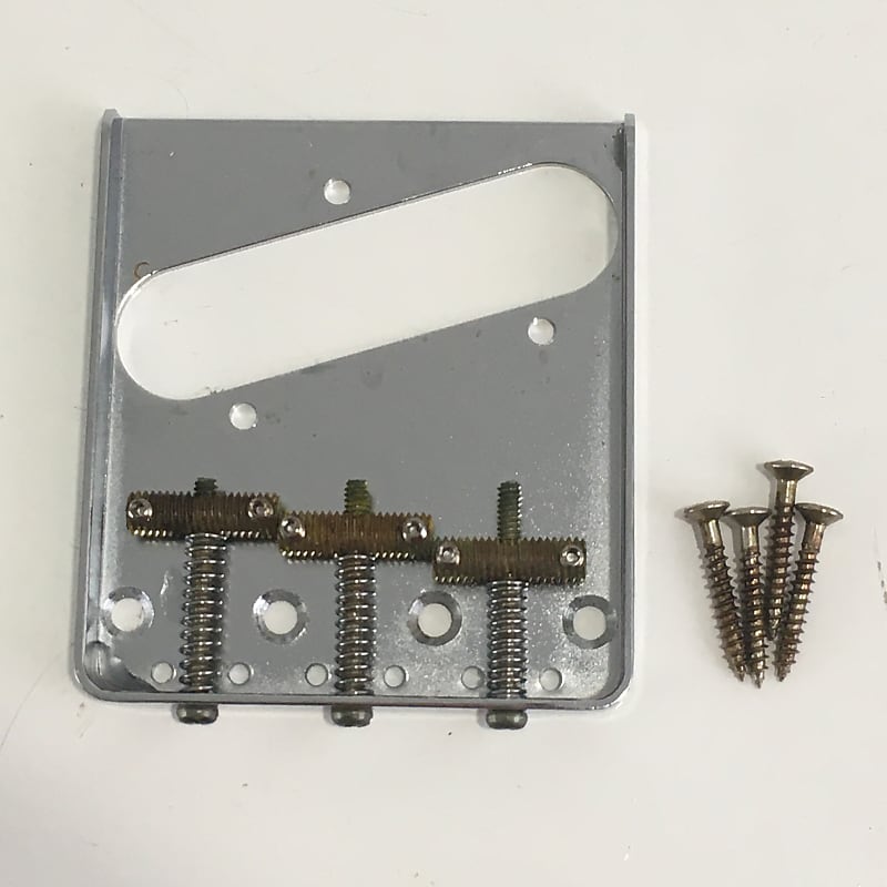 Lefty Tele Ashtray Relic Bridge Threaded Steel Saddles Fender | Reverb