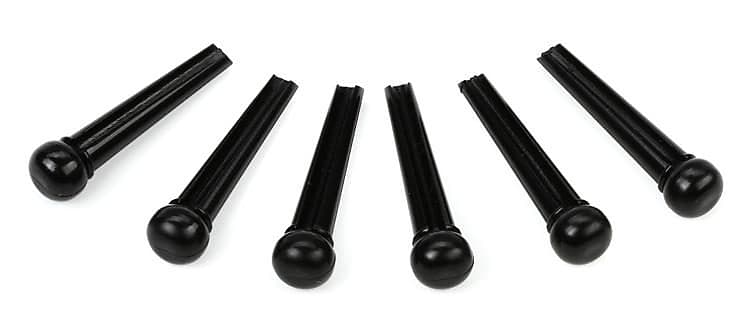 Taylor Plastic Bridge Pins with End Pin Set, Black (#7252) | Reverb