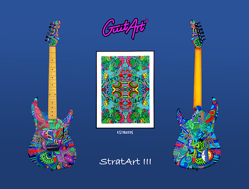 StratArt Custom Strat Guitar - Art Hand Painted | Reverb