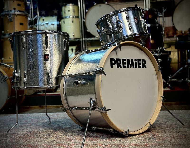 Premier 303 Drum Set 14x8/16x16/22x14 - 1970s - Silver Star | Reverb