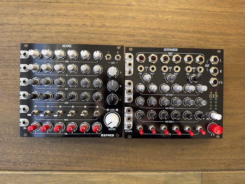 Befaco Hexmix System (Hexmix and Hexpander) 6 Channel Mixing | Reverb