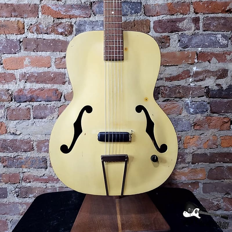 Silvertone H1214 Archtop w/ Piezo Powered Rubber Bridge - | Reverb