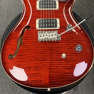 PRS CE 24 Semi-Hollow, Red Burst, Custom Color, PRS Gig Bag | Reverb