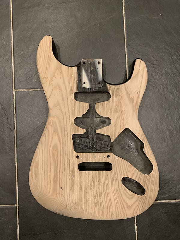 Musikraft Franky guitar body Northern Ash | Reverb