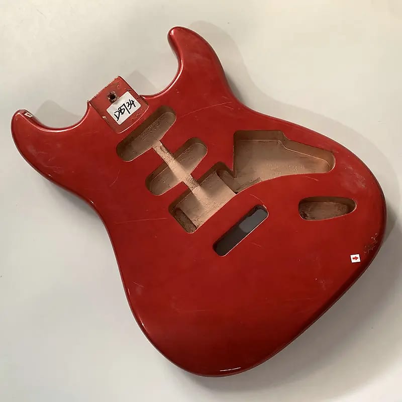 Red Solid Basswood Stratocaster Strat Style Guitar Body | Reverb UK